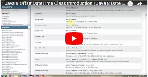 Java Ee Java 8 Offsetdatetime Class Introduction Java 8 Date And Time Java Date And Time