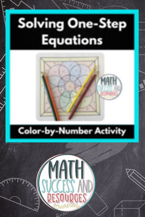 Solving One Step Equations With Integers Color By Number Activity One