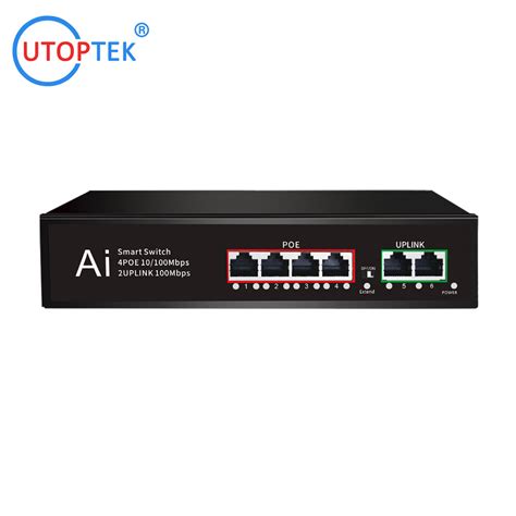 24v Poe Switch 4port Poe2uplink Power Over Ethernet Rj45 Poe Switch