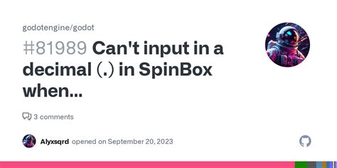 Can T Input In A Decimal In SpinBox When Update On Text Changed True Issue 81989