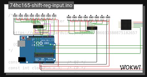 74hc165 Shift Reg O 8 Rows Wokwi Esp32 Stm32 Arduino Simulator