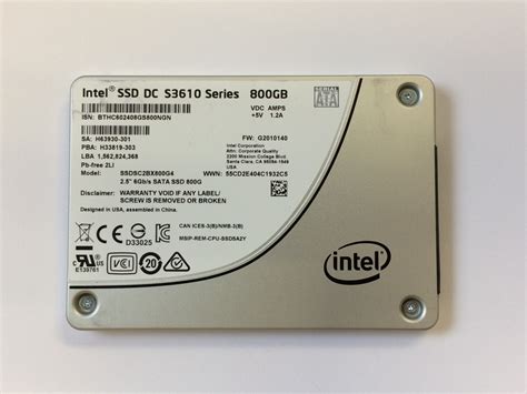 Intel Dc S3610 Series 800gb Sata Iii 6g 2 5 Ssd Ssdsc2bx800g4 Ebay