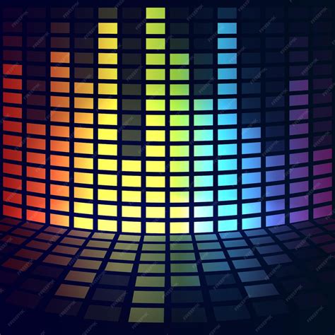 Premium Vector Rainbow Colored Equalizer Effect
