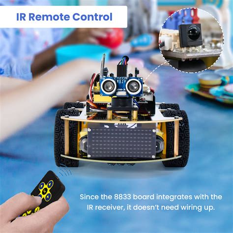 Keyestudio WD Multi BT Robot Car Kit Upgraded V W LED Display For Arduino Robot Stem EDU