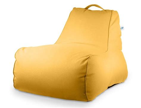 פוף כורסה איכותית לגינה ולמרפסת עמידה לתנאי חוץ מיוצרת בישראל דגם לימה בגוון צהוב