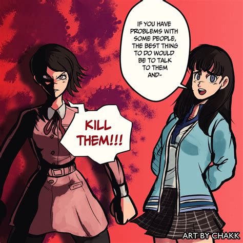 Isonokami Tao And Hiromine Yoko Shin Megami Tensei And More Drawn By Chakkrx Danbooru