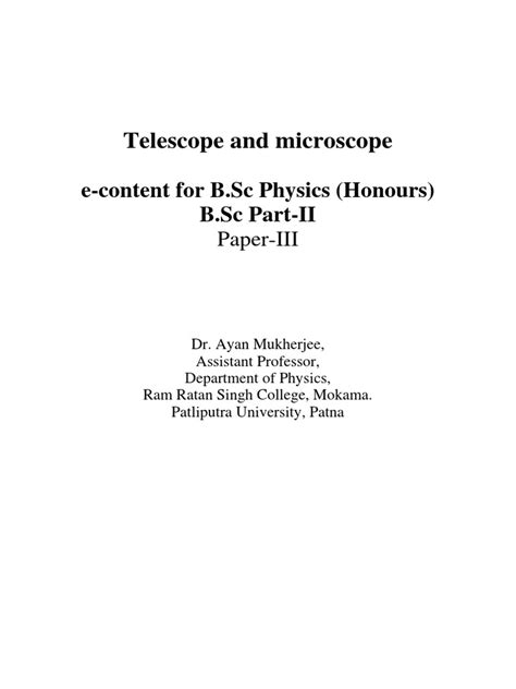 telescope and microscope pdf angular resolution x ray crystallography