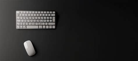Minimalist Desktop Setup With Keyboard And Mouse Premium Ai Generated Image