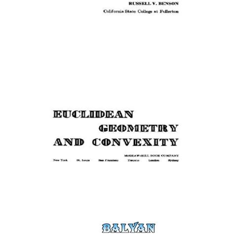 خرید و قیمت دانلود کتاب Euclidean Geometry And Convexity ترب