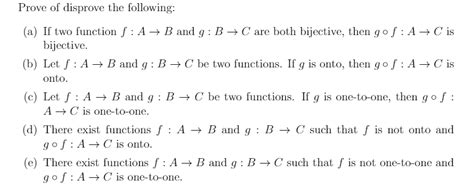 solved prove of disprove the following a if two function