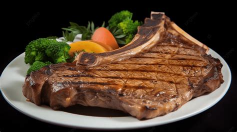 스테이크가 접시에 있어요 티본스테이크 사진 배경 일러스트 및 사진 무료 다운로드 Pngtree