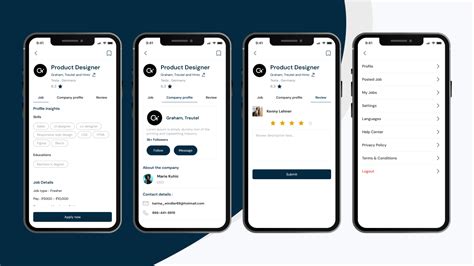 findin job finder flutter app ui kit by thefuturelens codecanyon