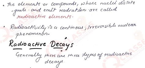 Class 12 Isc Physics Important Notes Chapter Radioactivity