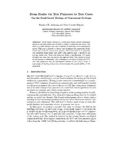 From Faults Via Test Purposes To Test Cases On The Fault Based