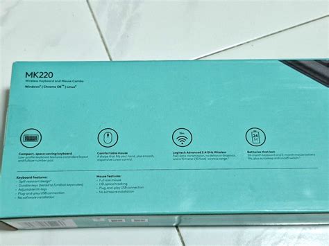 Mk220 Wireless Keyboard And Mouse Combo Compact Size Saving Space