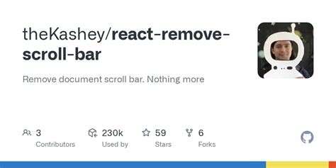 Github Thekasheyreact Remove Scroll Bar Remove Document Scroll Bar