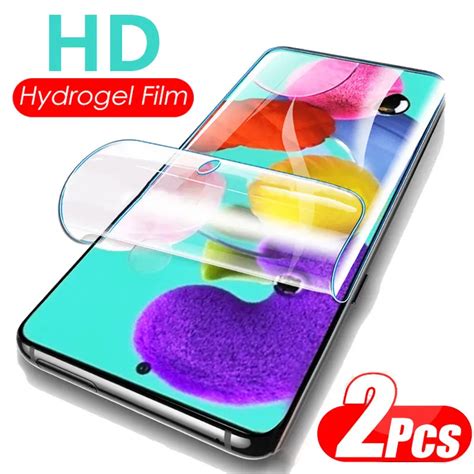 삼성 갤럭시용 하이드로 겔 소프트 필름 A51 A71 A50 A70 A 51 A515 71 A715 50 70 A505f 화면 보호기 보호 필름 유리 아님폰 강화유리