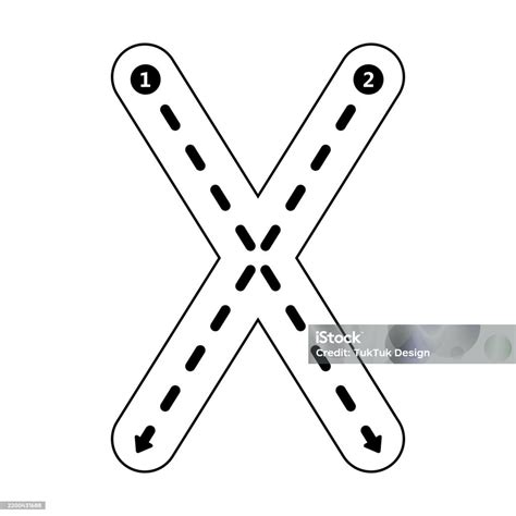 알파벳 문자 X 유치원을 위한 대문자 미리 쓰기 점선 요소 필기 연습 활동을 위한 미취학 아동 워크시트 추적 0명에 대한 스톡 벡터 아트 및 기타 이미지 Istock