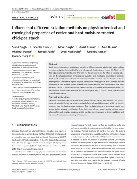 Pdf Influence Of Different Isolation Methods On Physicochemical And