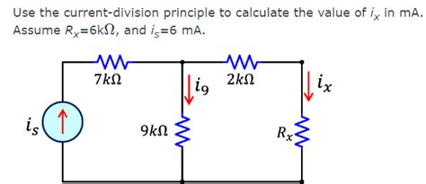 solved use the current division principle to calculate the