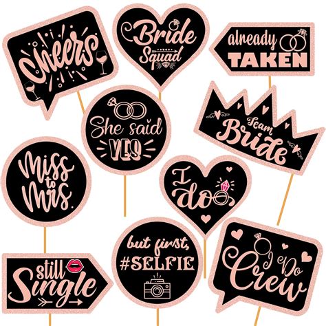 Party Propz Bride To Be Props 10pcs Bride To Be Props For