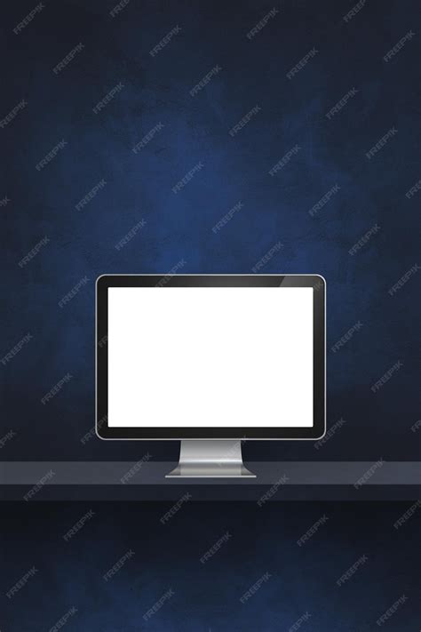 Premium Photo Computer Pc On Black Shelf Vertical Background