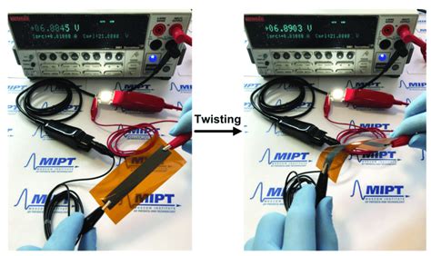 Photographs Of The Led Circuit With The Printed Pt Film On Flexible