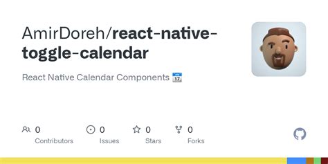 GitHub AmirDoreh React Native Toggle Calendar React Native Calendar Components