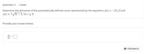 Solved Determine The Derivative Of The Parametrically