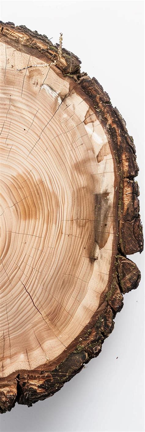 Tree Stump Slice Age Rings Premium Ai Generated Image