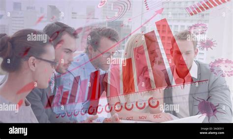 Image Of A Digital Interface With Graphs And Statistics And Coronavirus