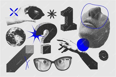 Premium Vector Halftone Bitmap Vector Pack Art Shape