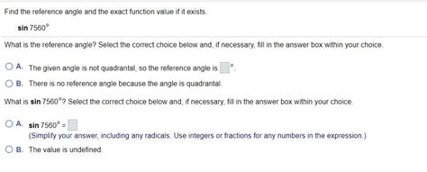 Solved A Function Value And A Quadrant Are Given Find The
