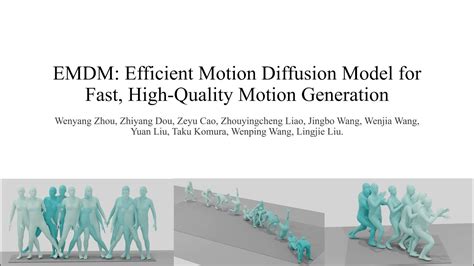 efficient motion diffusion model for fast high quality human motion
