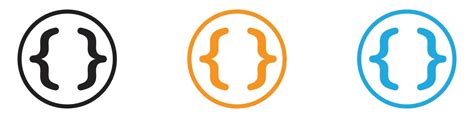 Font Brackets Logo Set Collection For Web App Ui 48050466 Vector Art At