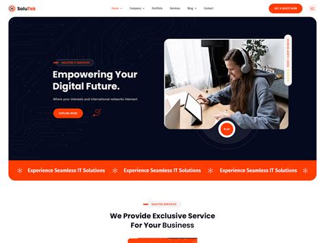 Solutek Technology And It Services React Nextjs Template By Themeservices On Dribbble