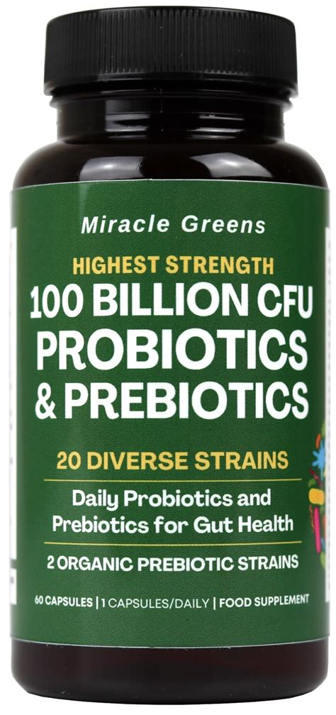 Buy 100 Billion Cfu Probiotics 20 Unique Strains Prebiotics Gut