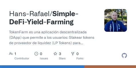 Github Hans Rafaelsimple Defi Yield Farming