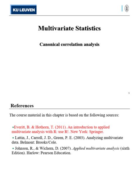 Chapter6 Canonical Correlation Analysis2 Pdf