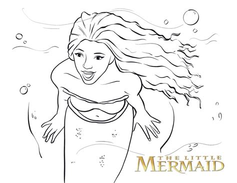 Halle Bailey Little Mermaid Coloring Pages