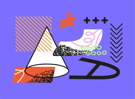 abstract geometry composition geometric shapes cone shading square