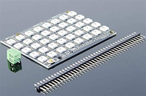 Acrobotic 5x8 Ws2812b Arduino Shield Addressable 24 Bit Rgb Led Matrix Black Pcb 5v Sk6812