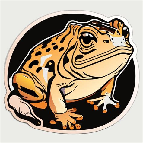 Premium Vector American Toad Sticker Vector Illustration