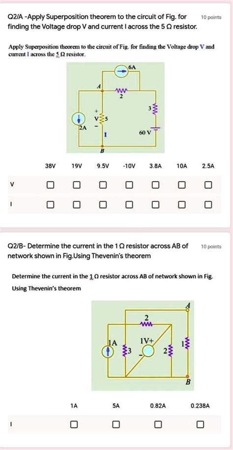 solved q1 apply superposition theorem to the circuit of fig for 10