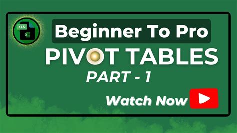 Master Pivot Tables In Excel From Basics To Pro Part 1 Step By Step Youtube