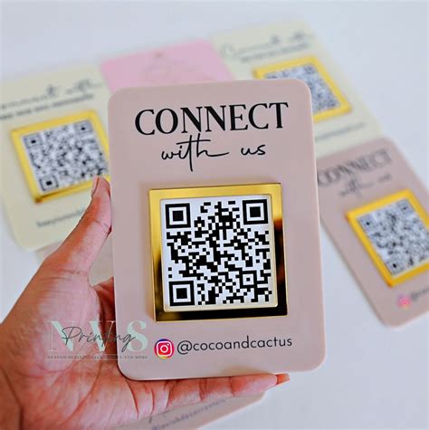 Mini QR Code Display Sign Etsy Australia