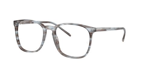 Rb5387 Optics Eyeglasses With Polished Striped Blue Frame Rb5387