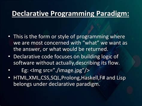Programming language paradigms | PPTX | Programming Languages | Computing