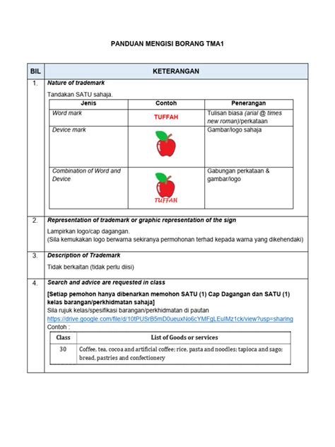 Contoh Pengisian Borang Tma1 Pdf