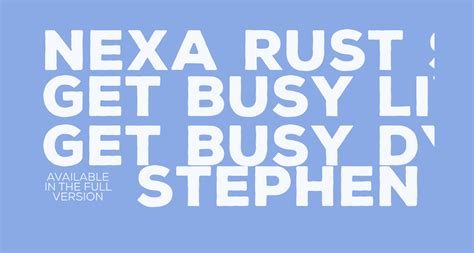 Nexa Rust Sans Black Free Font What Font Is